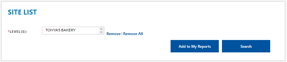 Running a Site Report